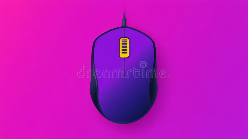 Trendy Purple Computer Mouse Icon Modern Purple Computer Mouse Flat ...