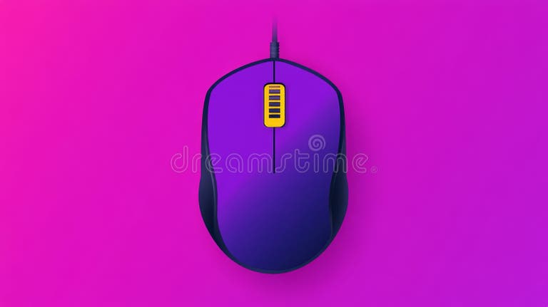 Trendy Purple Computer Mouse Icon Modern Purple Computer Mouse Flat ...