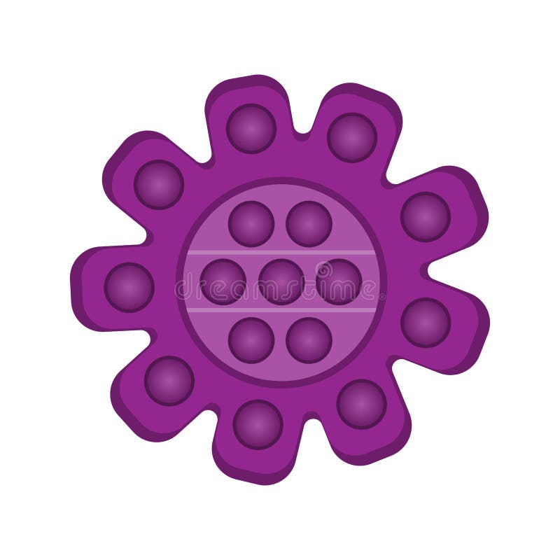 Trendy Purple Pop it Fidget. Vector Illustration on White Background ...