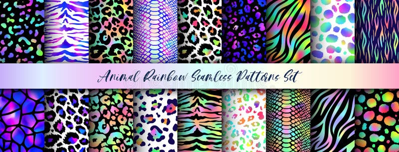 Gradient Wild Animals Vector Illustration. Stock Vector - Illustration ...