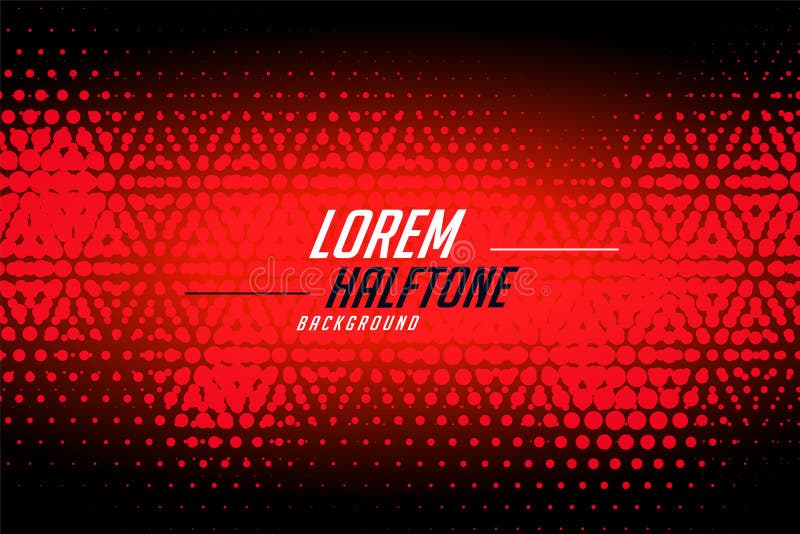 Trendy Red and Black Abstract Halftone Pattern Background Design Stock ...