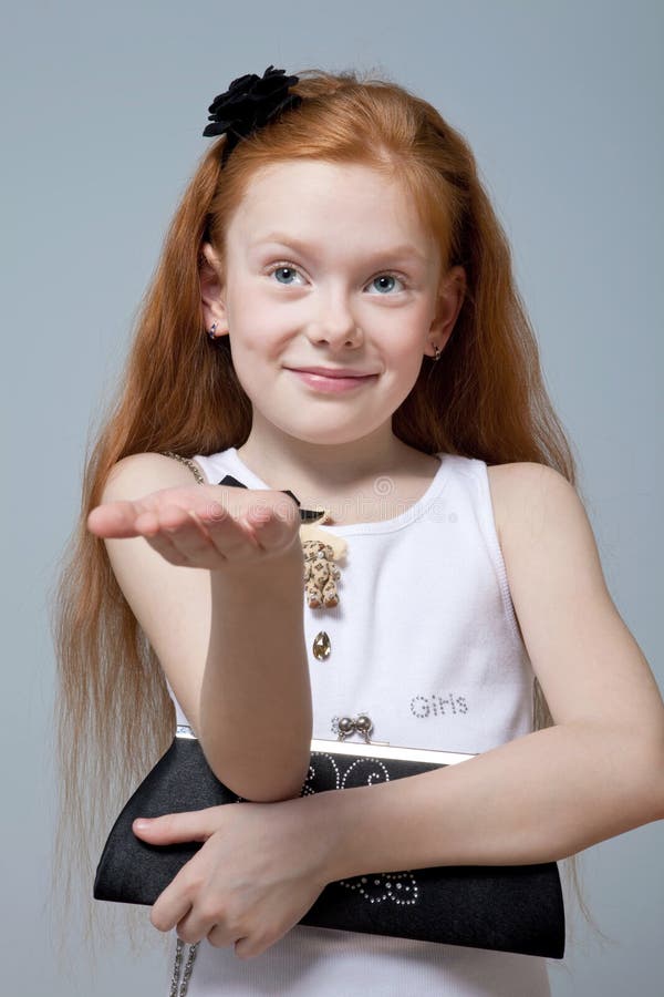 Trendy Red-haired Girl Indoors Stock Image - Image of caucasian ...