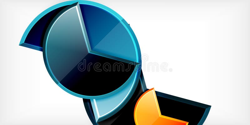 Trendy Round Shapes with Triangular Angle Design Element. Vector ...