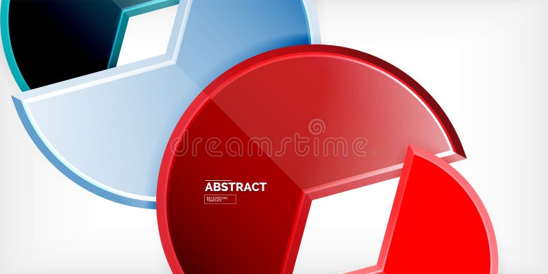 Trendy Round Shapes with Triangular Angle Design Element. Vector ...