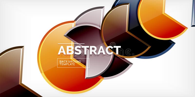 Trendy Round Shapes with Triangular Angle Design Element. Vector ...