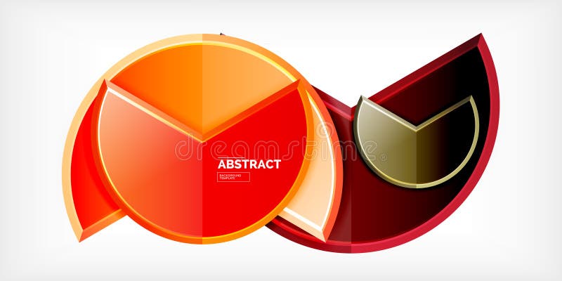 Trendy Round Shapes with Triangular Angle Design Element. Vector ...