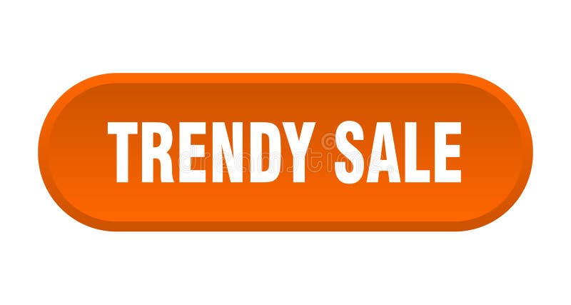 Trendy Sale Button. Rounded Sign on White Background Stock Vector ...