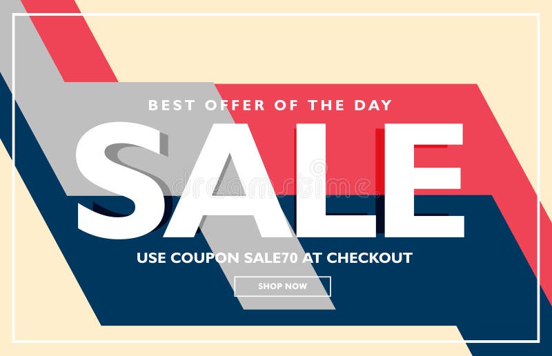 Trendy Sale Poster Banner Design Template Stock Illustration ...