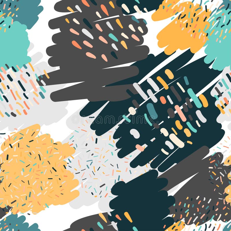 Trendy Scribbles Seamless Pattern in Pastel Colors Stock Vector ... Trendy Scribbles Seamless Pattern in Pastel Colors Stock Vector ...
