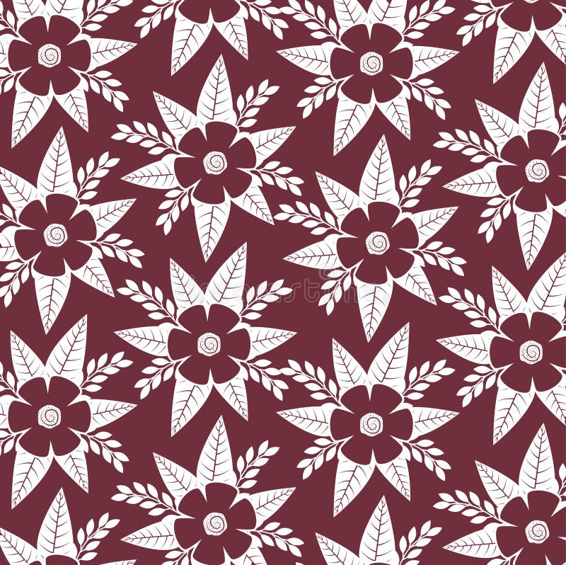 Trendy Seamless Floral Pattern Background Stock Vector - Illustration ...