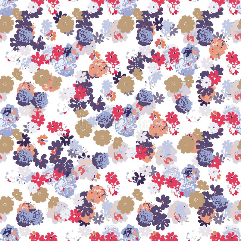 Trendy Seamless Floral Pattern in Vector.Seamless Vector Pattern for ...