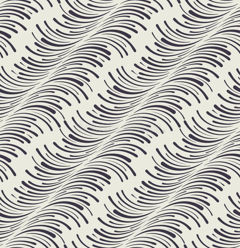 Trendy Seamless Pattern with Curved Lines Stock Vector - Illustration ...