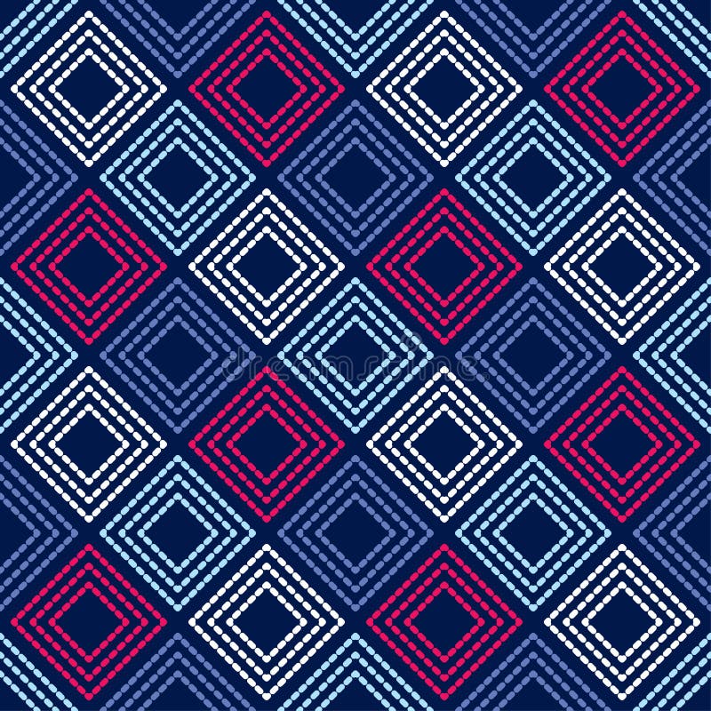 Trendy Seamless Pattern Designs. a Mosaic of Quadrangles from the Dash ...