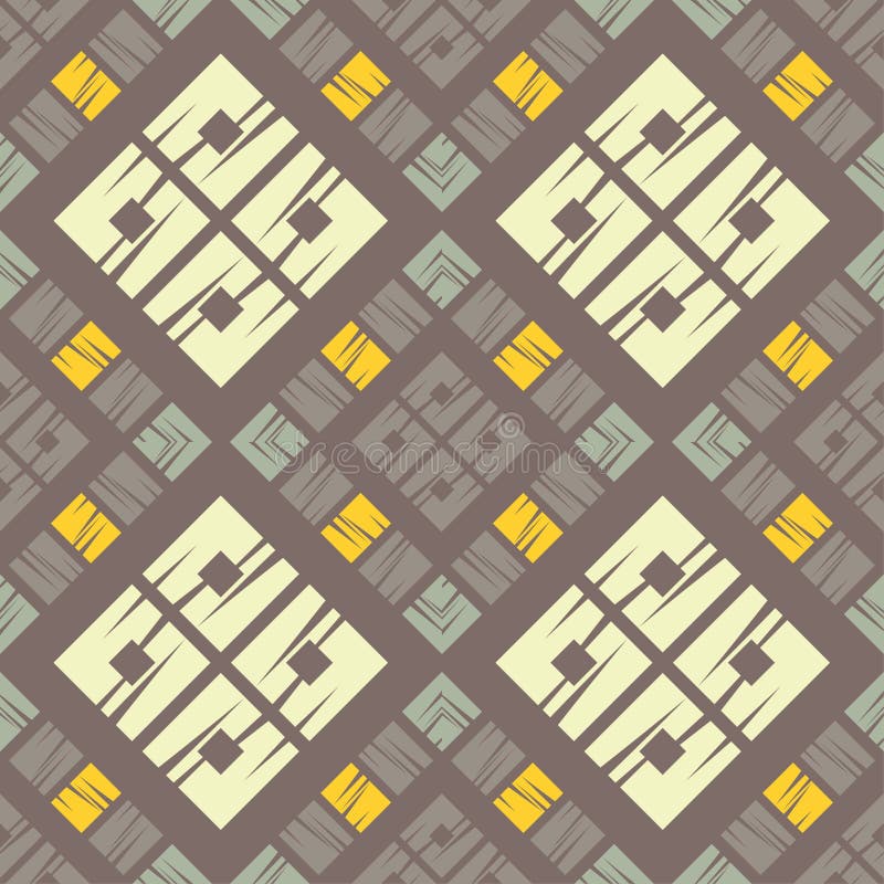 Trendy Seamless Pattern Designs. Mosaic of Quadrangles with the Old ...