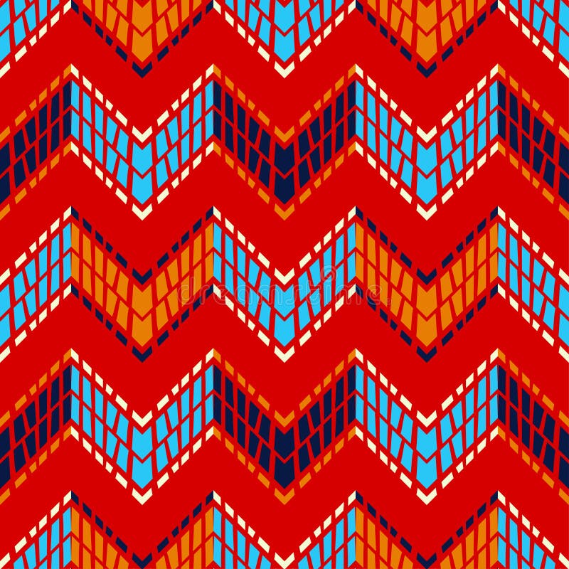 Trendy Seamless Pattern Designs. the Zigzag of Dots. Vector Geometric ...