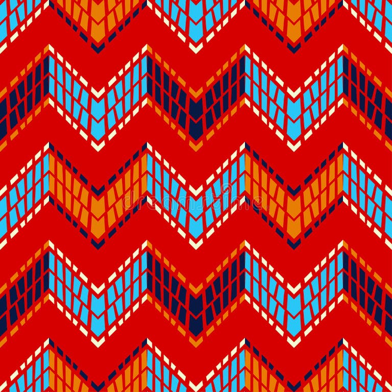 Trendy Seamless Pattern Designs. the Zigzag of Dots. Vector Geometric Background Stock ...