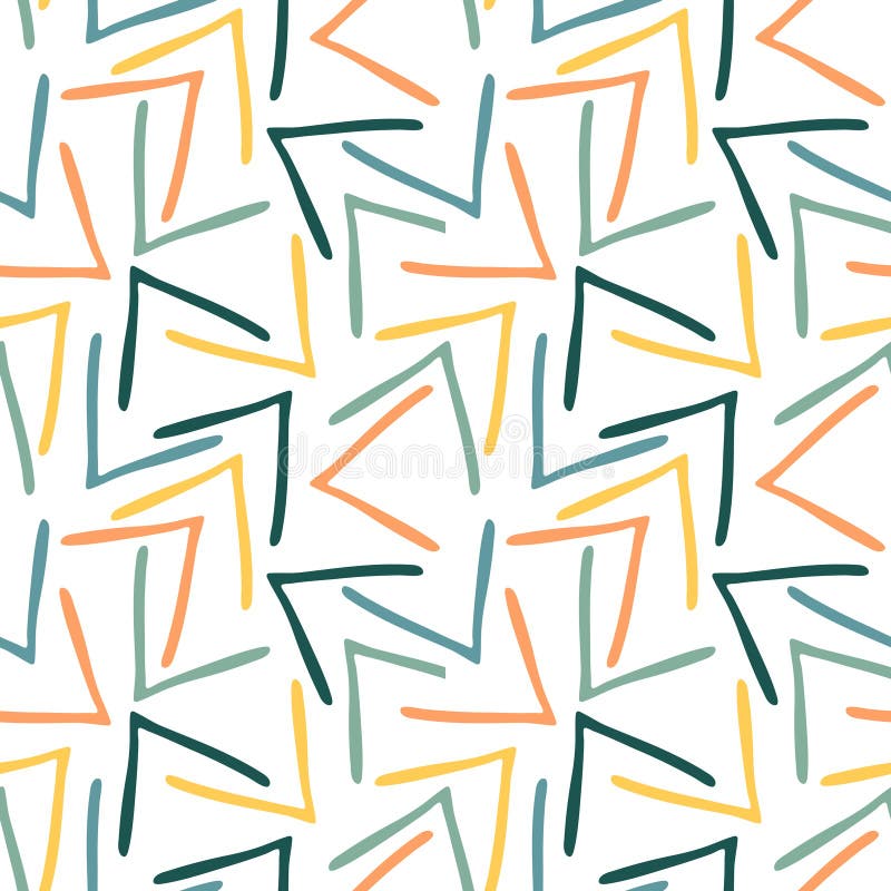 Trendy Seamless Pattern with Graphic Abstract Shapes. Stock Vector ...