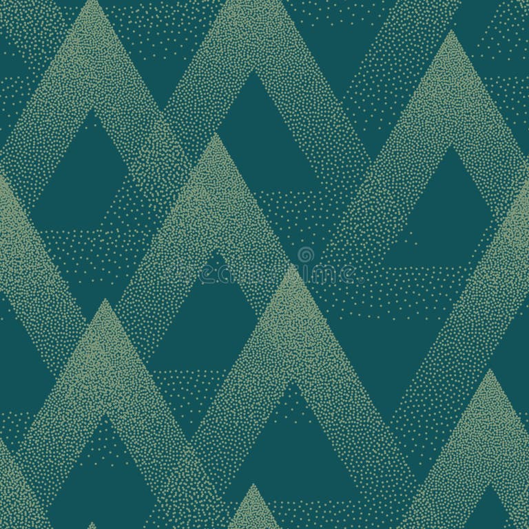 Trendy Seamless Pattern Stippled Triangles Texture Turquoise Abstract ...