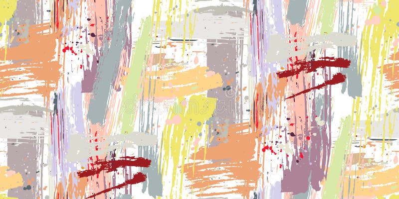 Abstract Seamless Pattern Hand Painted Forms Stock Vector ...