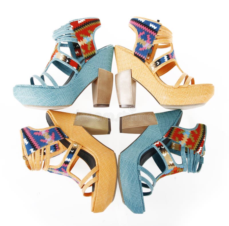 Trendy Shoes Isolated on White Stock Image - Image of pretty ...