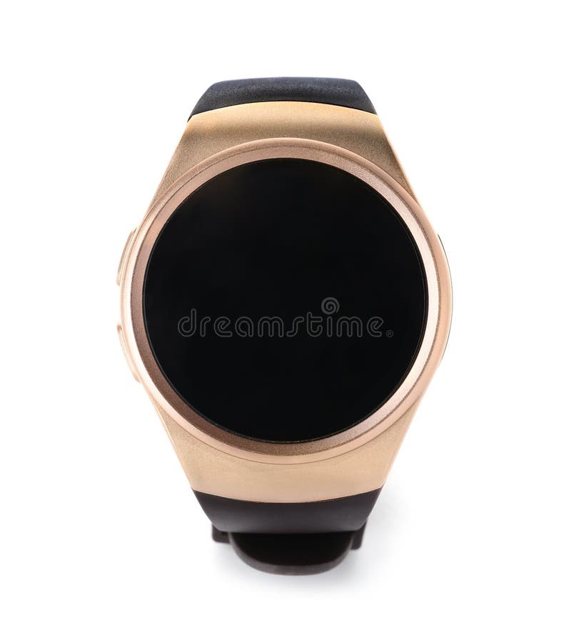 Trendy Smart Watch on White Background Stock Image - Image of screen ...