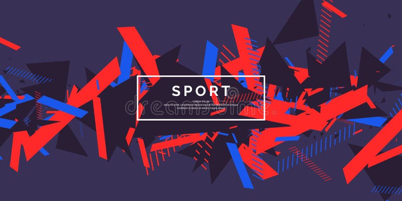 Trendy Sports Background. Composition of Geometric Shapes Stock Vector ...