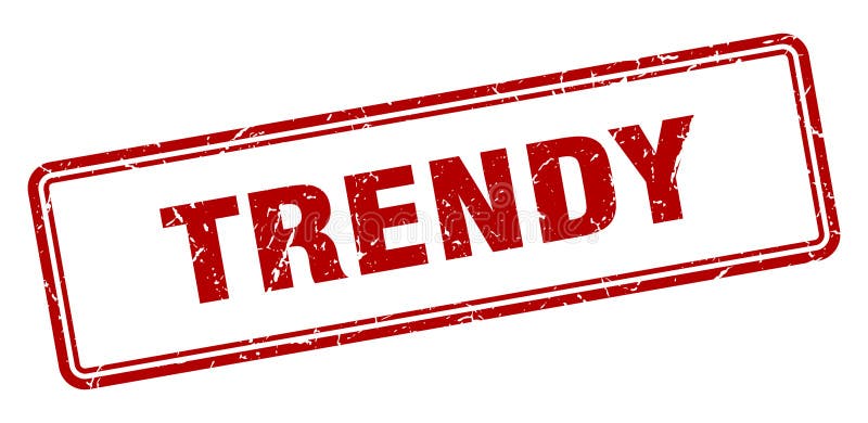 Trendy Stamp. Square Grunge Sign on White Background Stock Vector ...