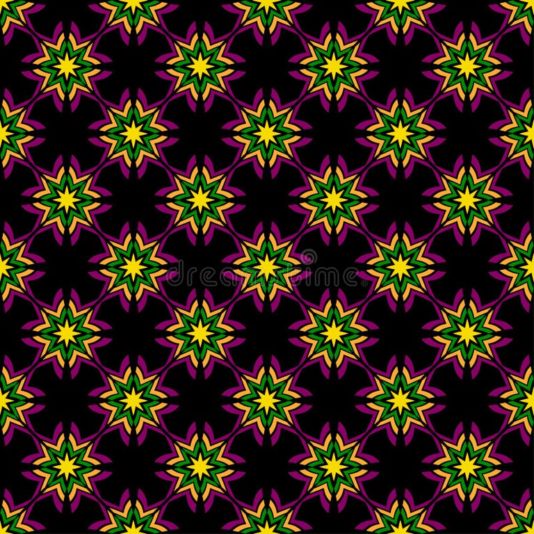 Trendy Stars Illustration on Black Backdrop Stock Vector - Illustration ...