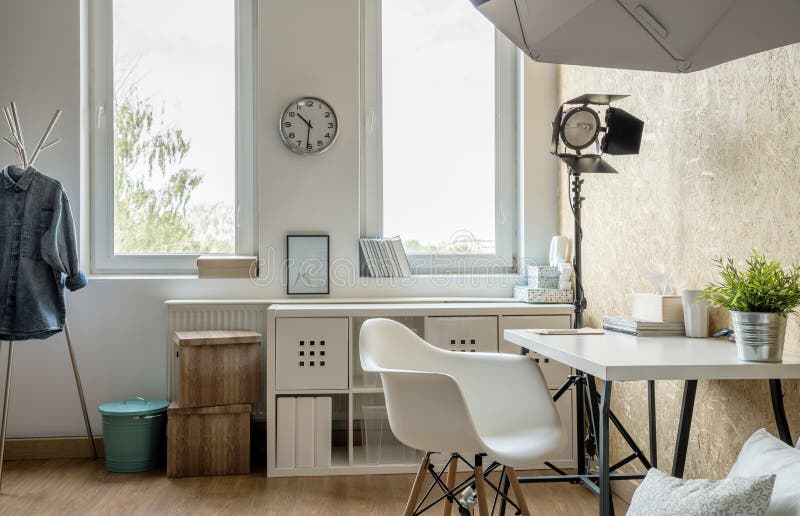 Trendy student room stock photo. Image of fibreboard - 62472774
