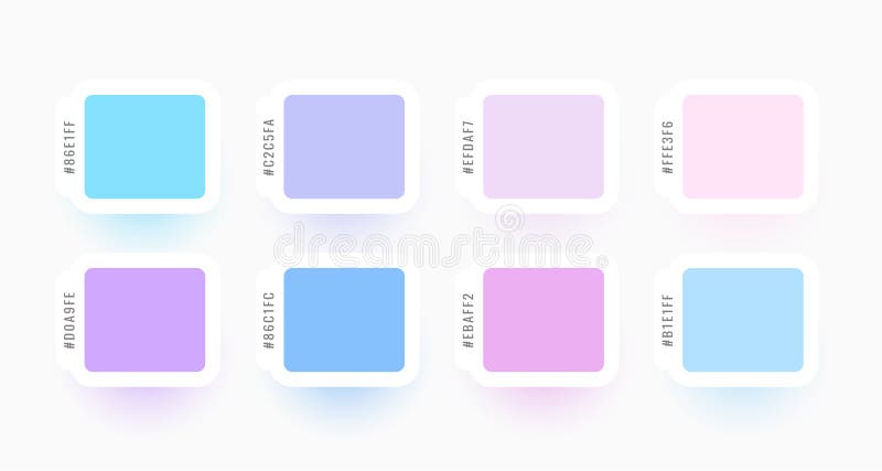 Trendy and Stylish Set of Abstract Color Palette Banner Design Stock ...