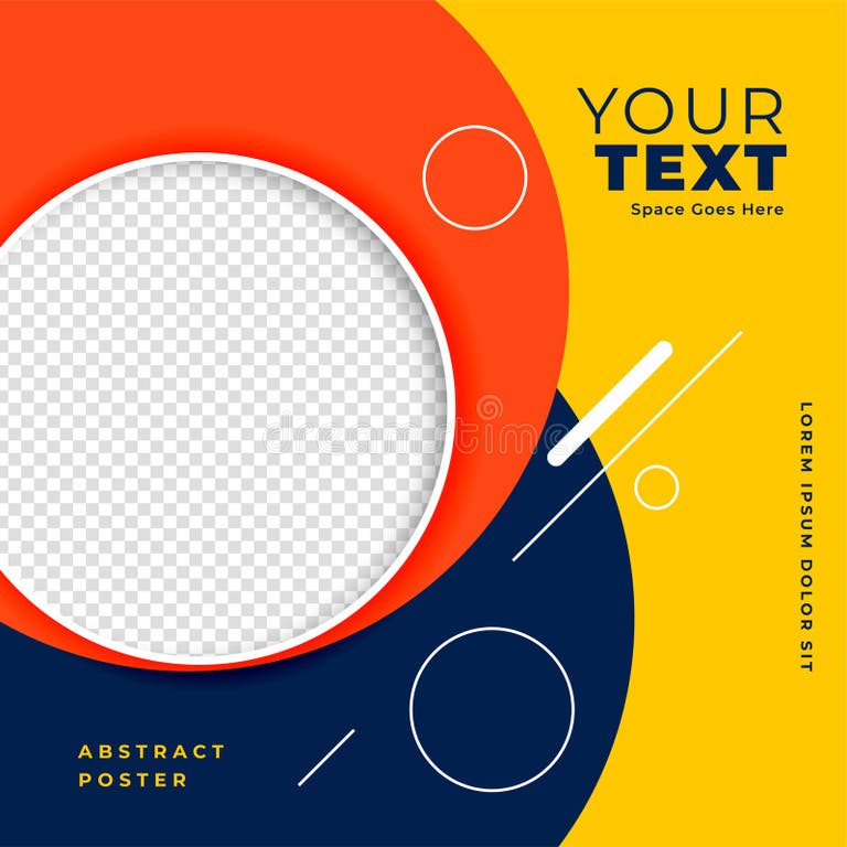 Trendy and Stylish Web Ads Mockup Flyer with Image or Text Space Stock ...