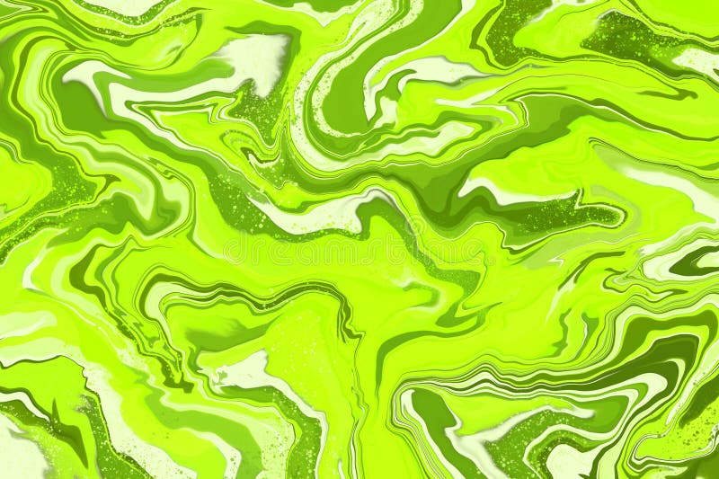 Trendy Acid Green Surreal Wavy Distorted Background Stock Illustration ...