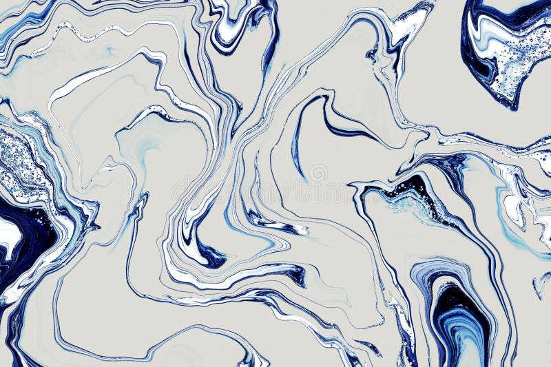 Blue Trendy Surreal Wavy Distorted Background. Twisted and Distorted ...