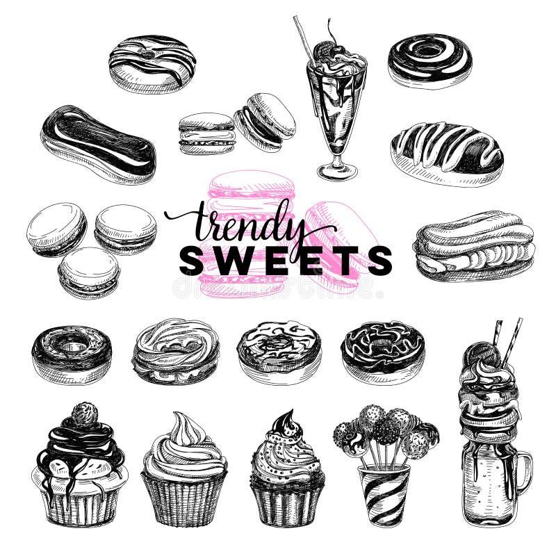 Candy Shop Poster stock vector. Illustration of dessert - 59375092