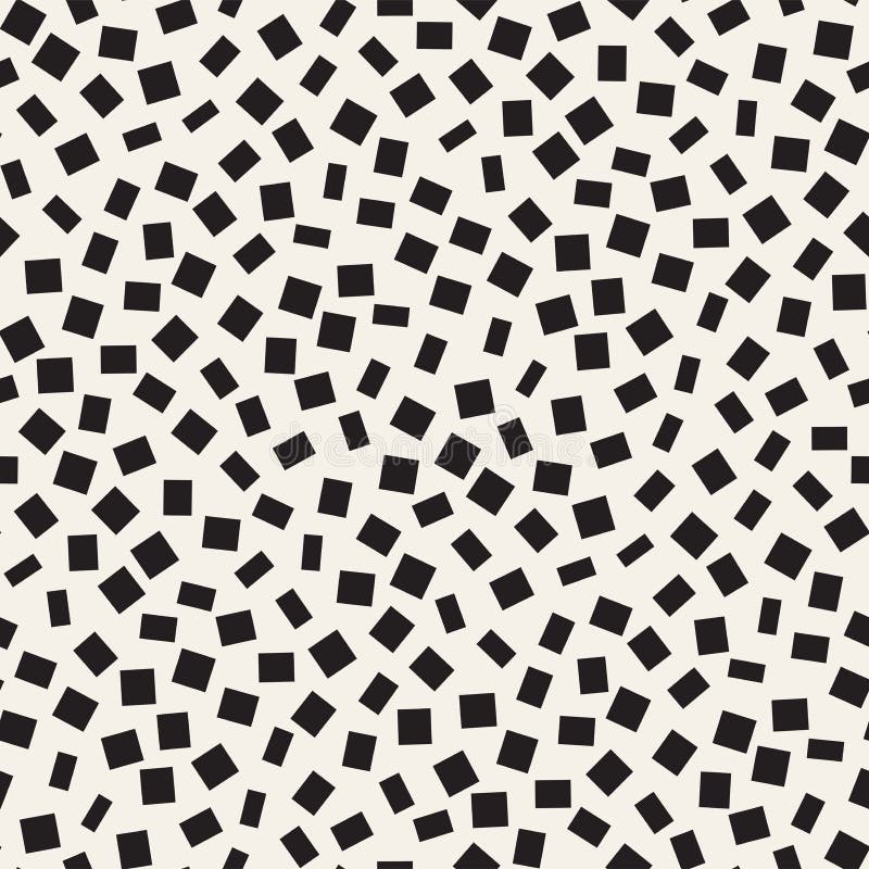 Trendy Texture with Scattered Geometric Shapes. Vector Seamless Pattern ...