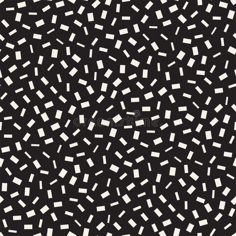 Trendy Texture with Scattered Geometric Shapes. Vector Seamless Pattern ...