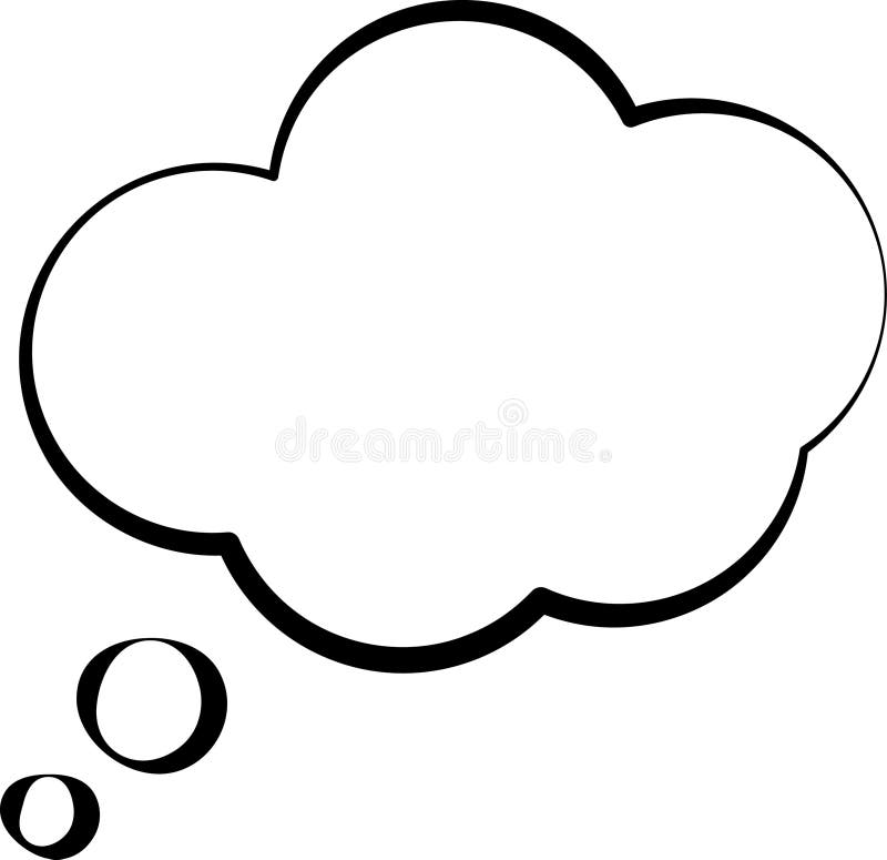 Trendy Think Bubble in Flat Style. Think Bubble Isolated on White ...