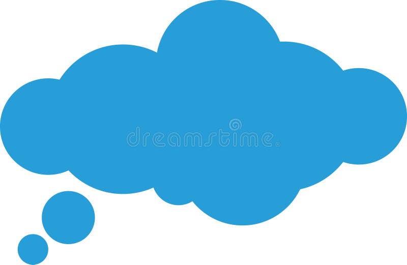 Trendy Think Bubble in Flat Style. Think Bubble Isolated on White ...