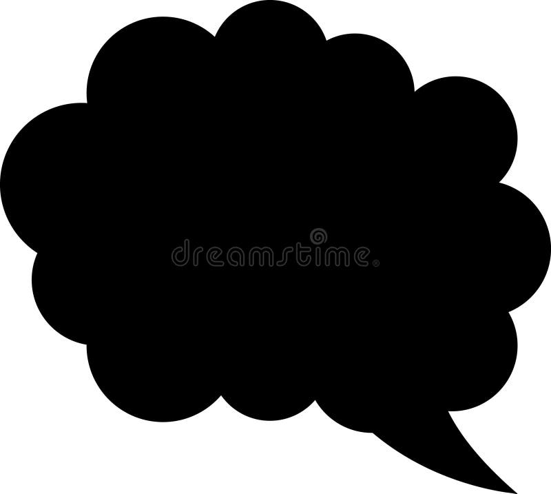 Trendy Think Bubble in Flat Style. Think Bubble Isolated on White ...
