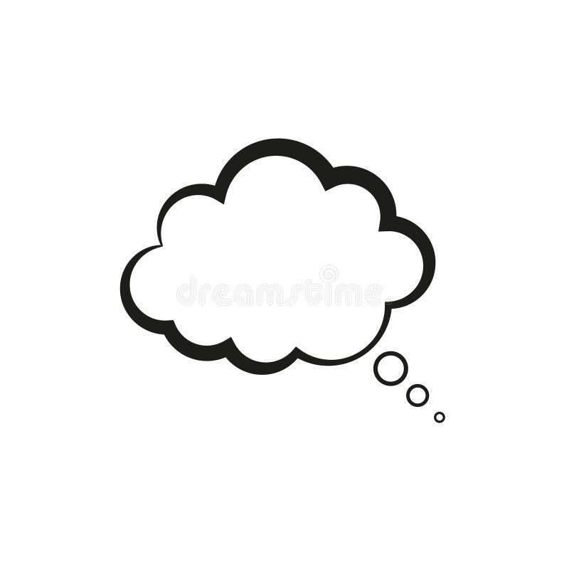Trendy Think Bubble Symbol. Vector Illustration. EPS 10 Stock Vector ...