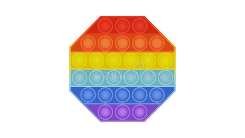 Octagon pop it vector stock vector. Illustration of drawing - 221744616