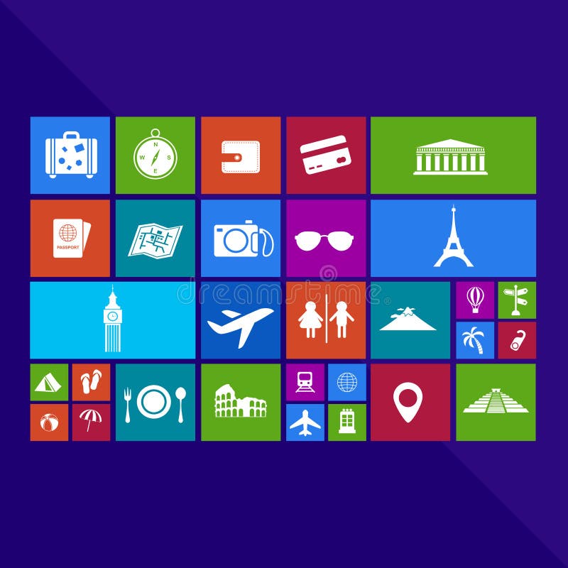 Trendy Travel Transportation and Tourism Computer or Mobile Application ...