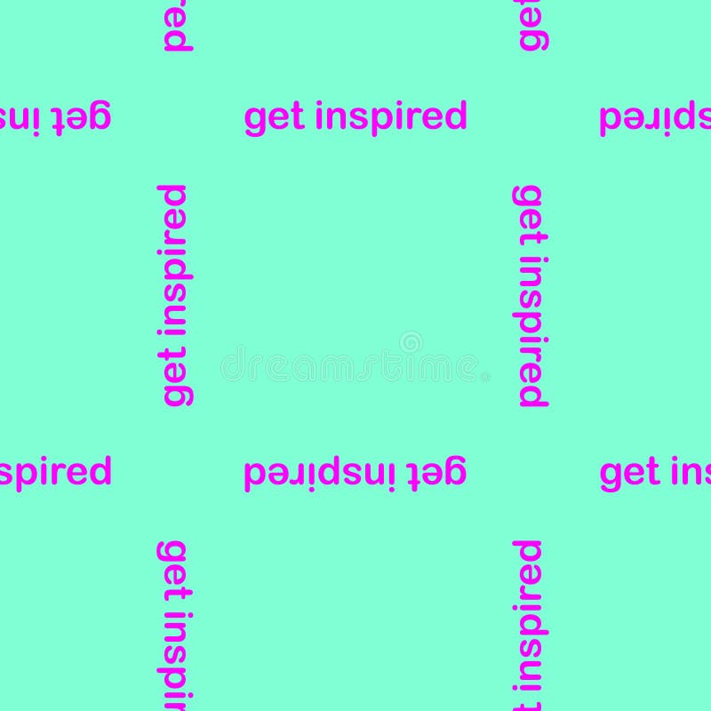 Trendy Typography Background Vector Pattern with Words Get Inspired ...
