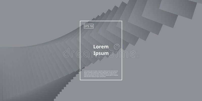 Trendy Ultimate Grey Background with Square Geometric Element Stock ...