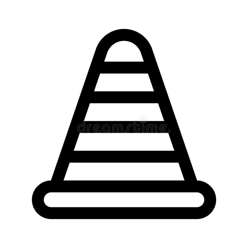 Trendy Unique Icon of Construction Cone, Construction Cone Vector ...