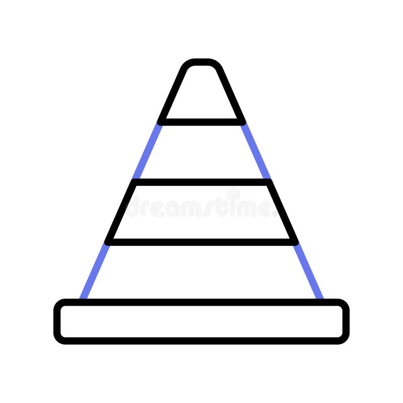 Trendy Unique Icon of Traffic Cone, Construction Cone Vector Design ...