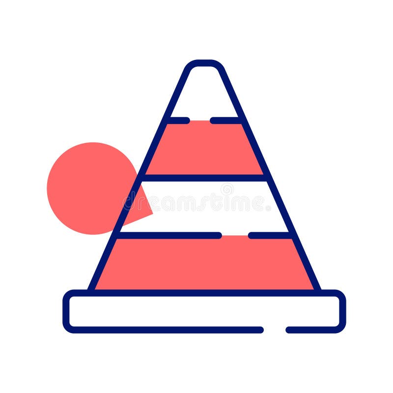 Trendy Unique Icon of Traffic Cone, Construction Cone Vector Design ...