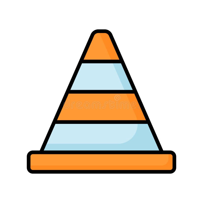 Trendy Unique Icon of Traffic Cone, Construction Cone Vector Design ...