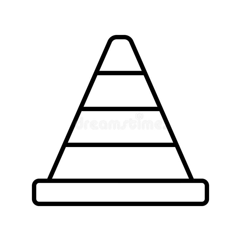 Trendy Unique Icon of Traffic Cone, Construction Cone Vector Design ...