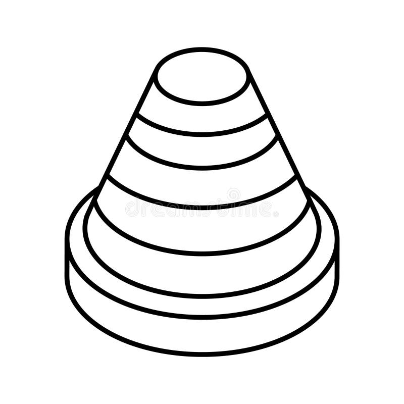 Trendy Unique Isometric Vector of Traffic Cone, Modern Icon of Road ...